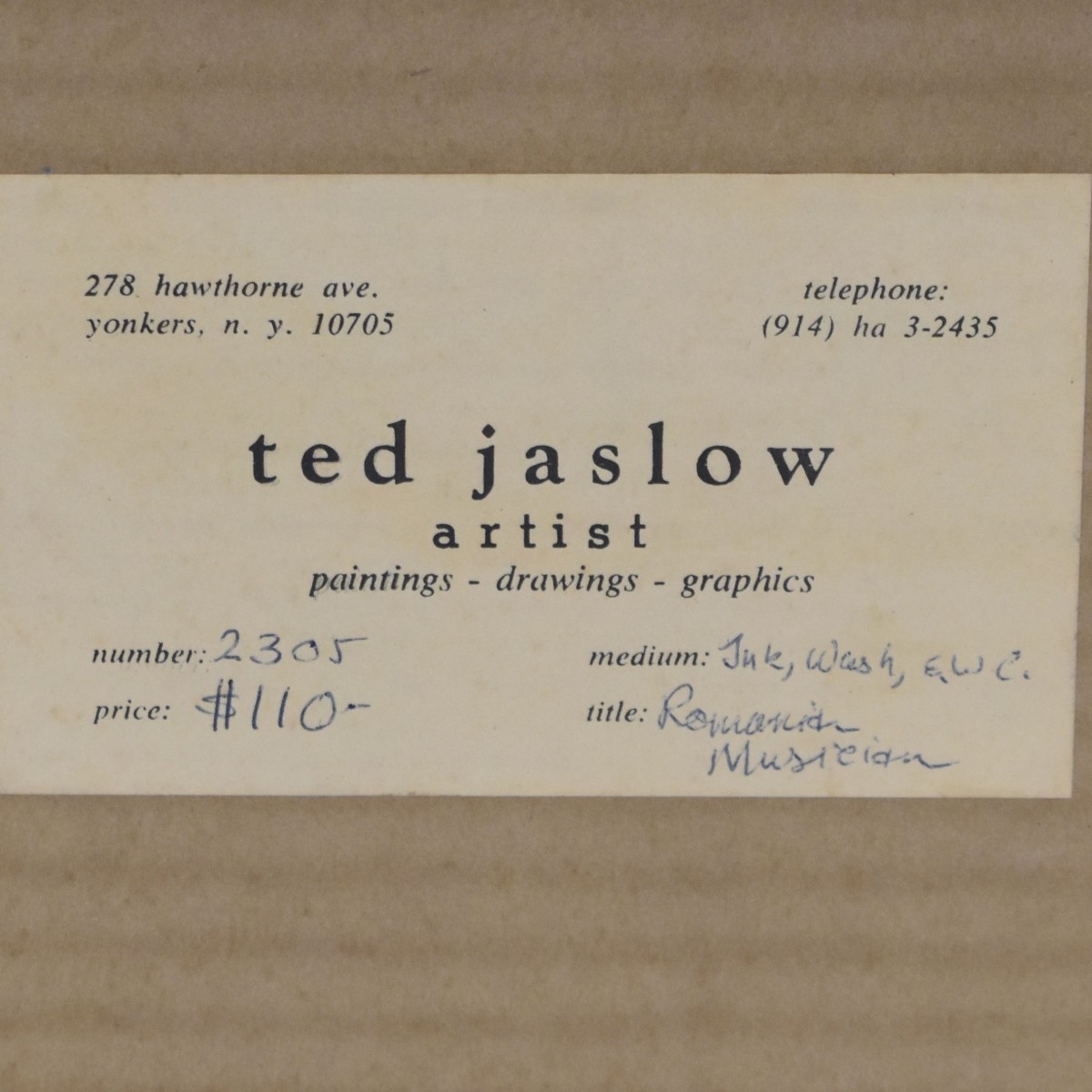 Ted Jaslow, American, (B. 1934) | Kodner Auctions